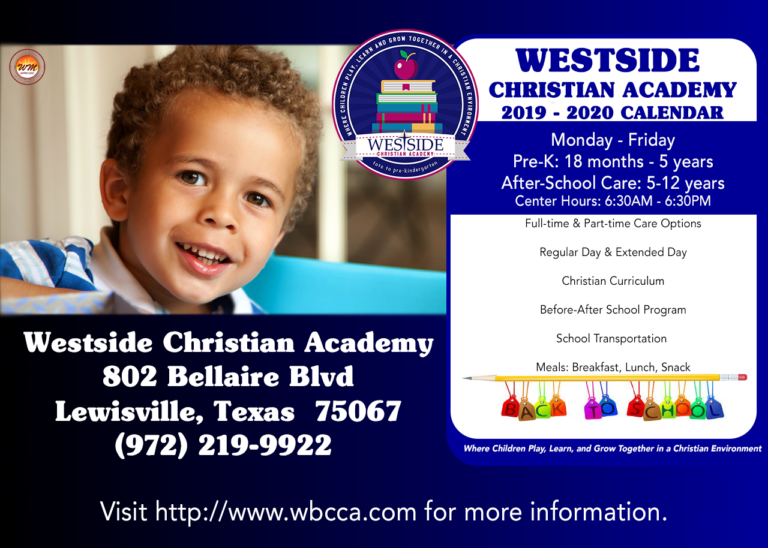 Westside Christian Academy: Accepting Applications - Westside Baptist ...