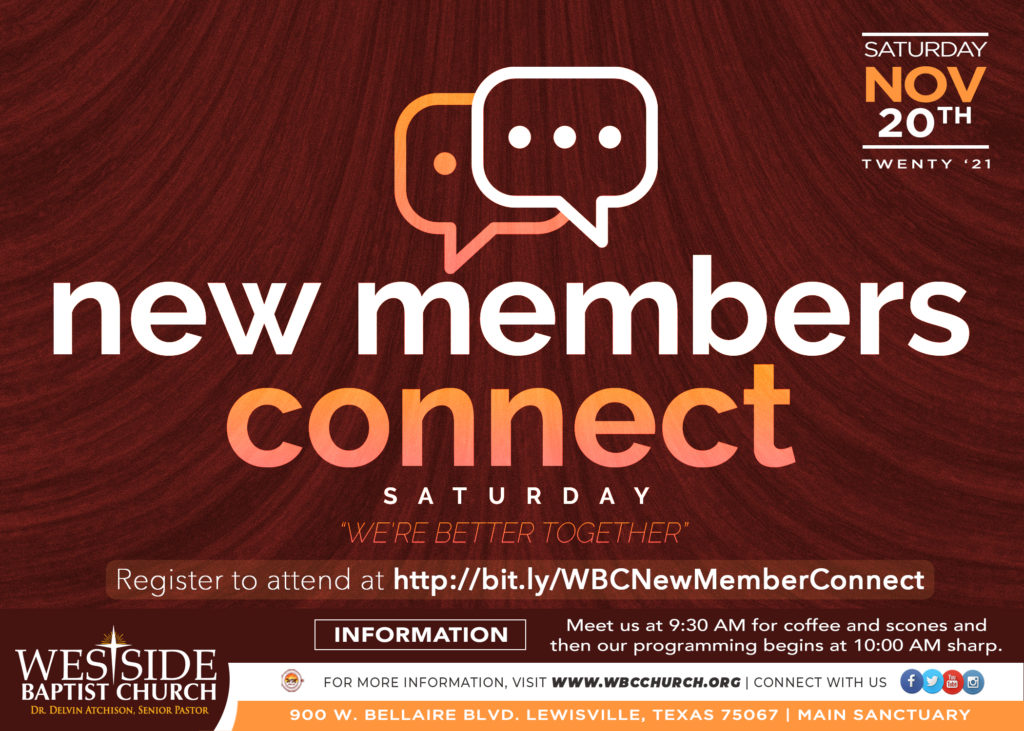 New Members Connect Saturday - Westside Baptist Church