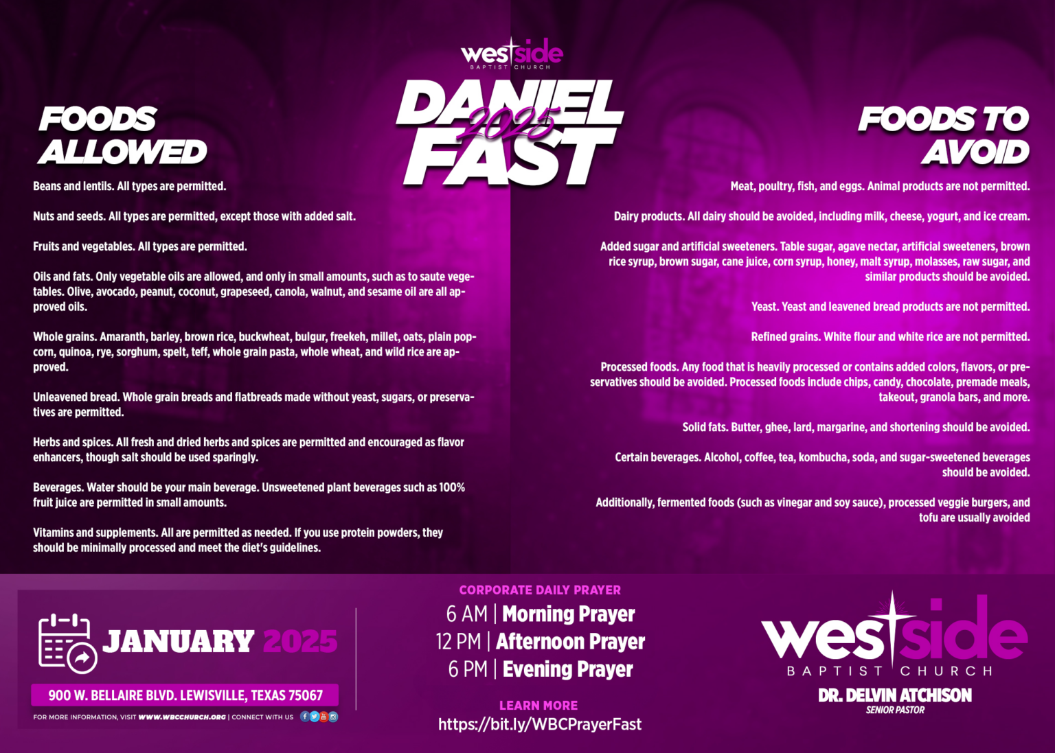 2025 Prayer & Fasting - Westside Baptist Church